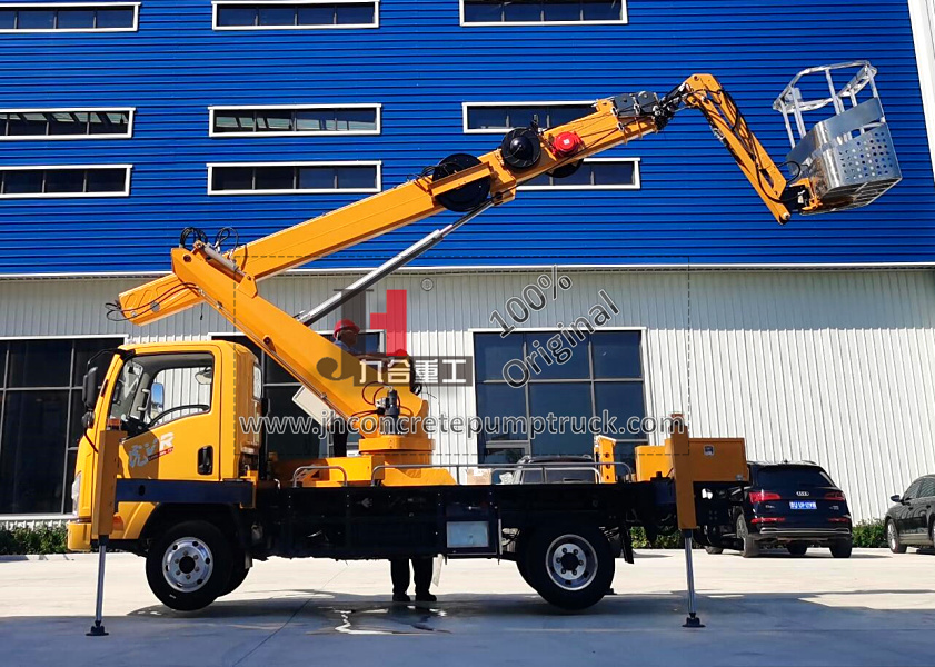 JIUHE 25M basket lifts, aerial work vehicle, Truck mounted cherry pickers